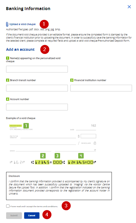 Introduction of New Method for Adding Client Banking Information